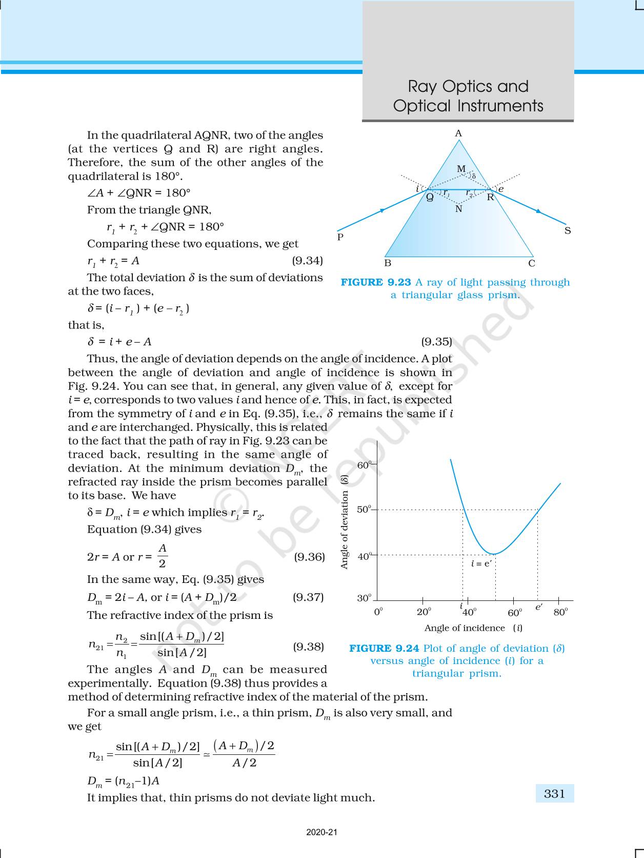 Ray Optics And Optical Instruments - NCERT Book of Class 12 Physics Part II